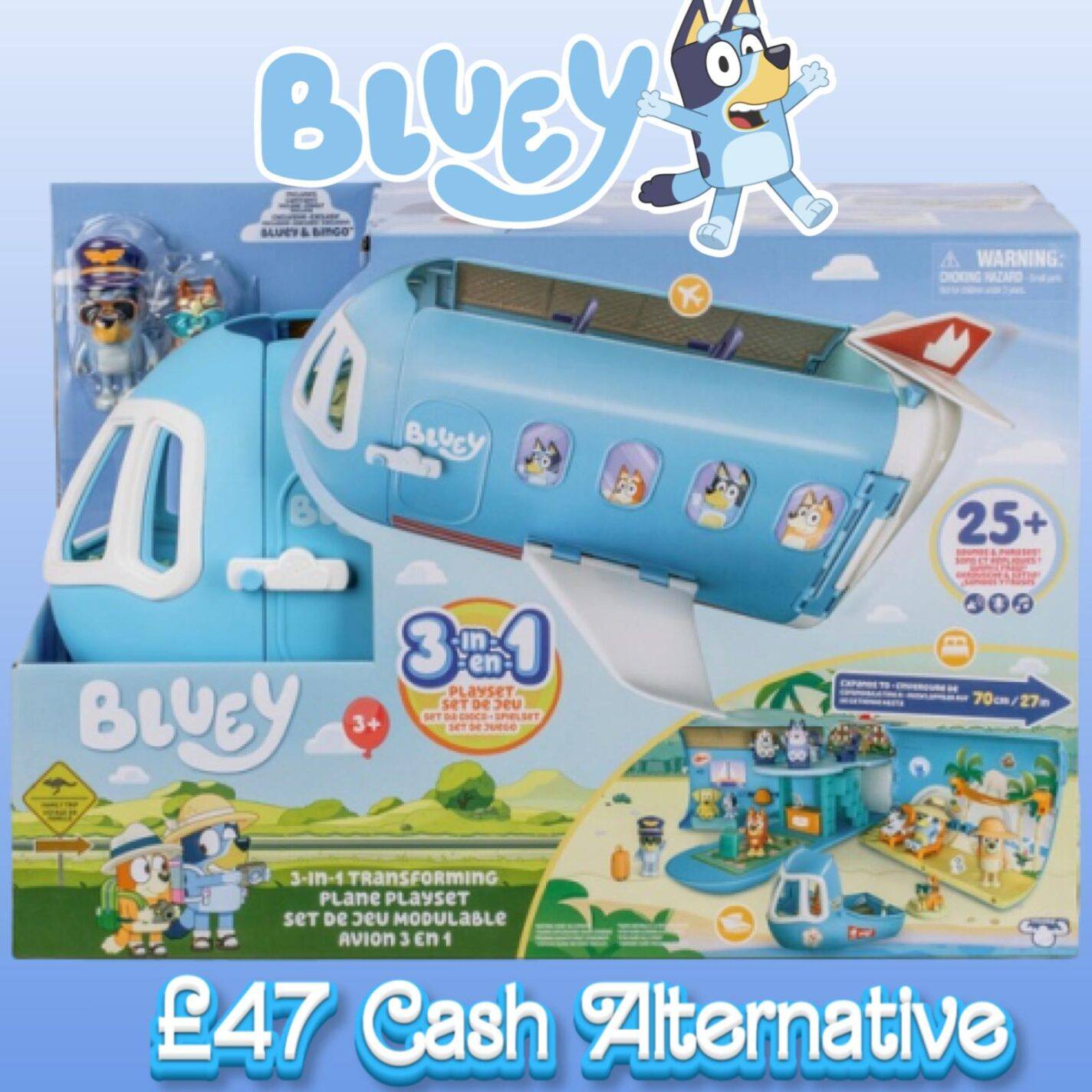Bluey 3-in-1 Transforming Plane Playset - Winner Wonderland